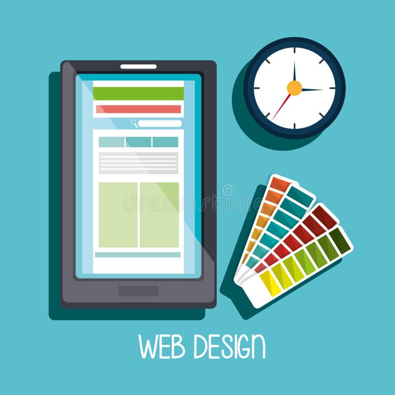 Computer web design stock illustration. Illustration of computer - 64939520