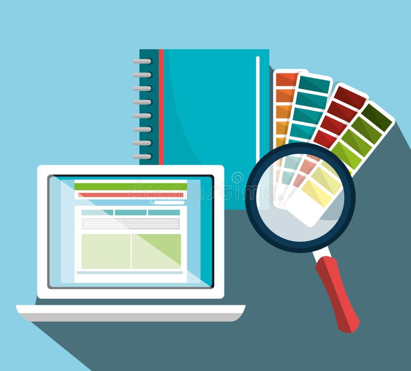 Computer web design stock illustration. Illustration of design - 64939534