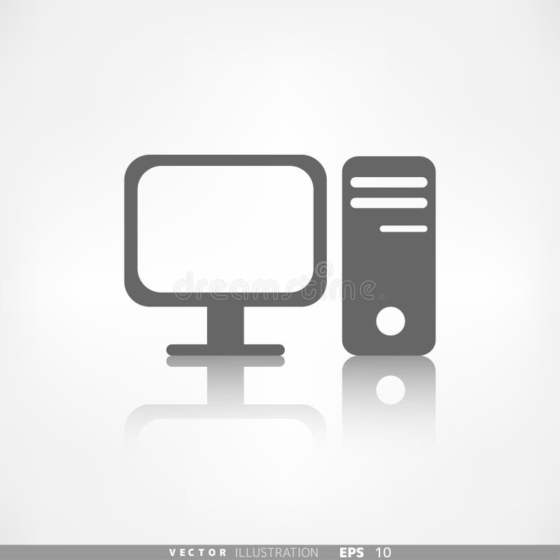 Computer Web Icon Vector Illustration. Stock Vector - Illustration of ...