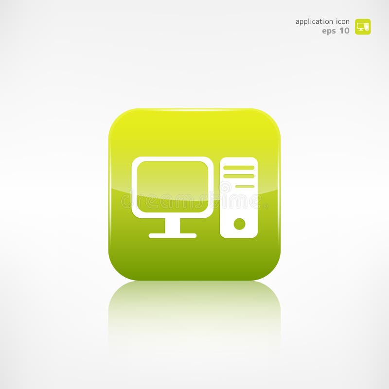 Computer Web Icon Vector Illustration. Stock Vector - Illustration of ...