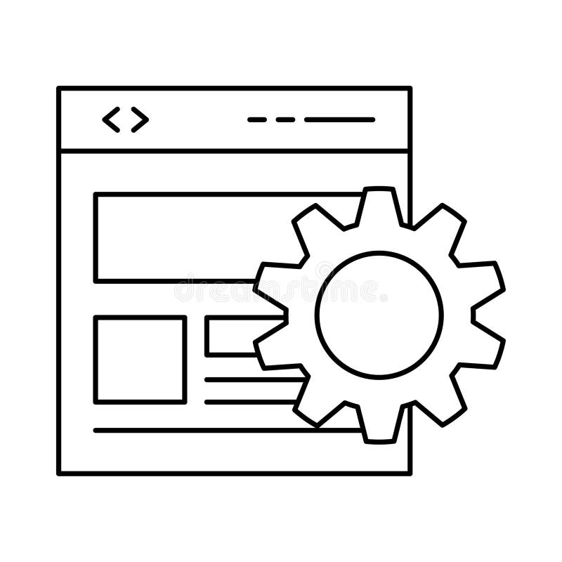 Computer, Website, Gear, Web Ui, Website Maintenance Icon Stock Vector ...