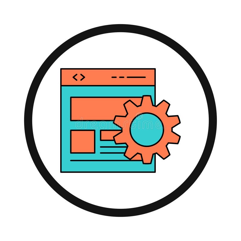 Computer, Website, Gear, Web Ui, Website Maintenance Icon Stock Vector - Illustration of ...