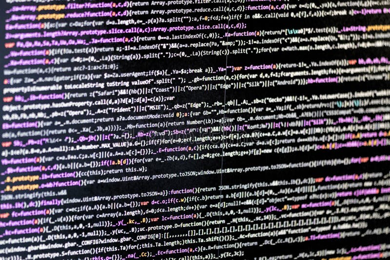 Computer wed page code stock image. Image of letters - 114806879