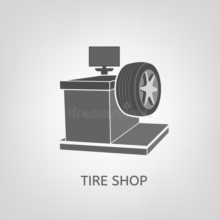 Computer Wheel Balancer stock vector. Illustration of maintenance ...