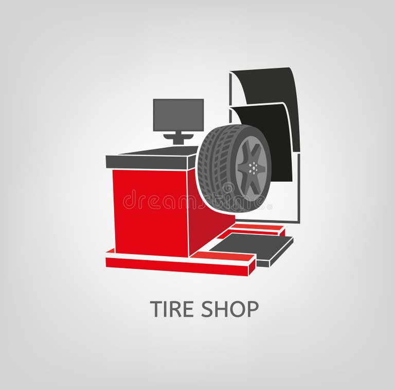 Computer Wheel Balancer stock vector. Illustration of balancer - 92533540