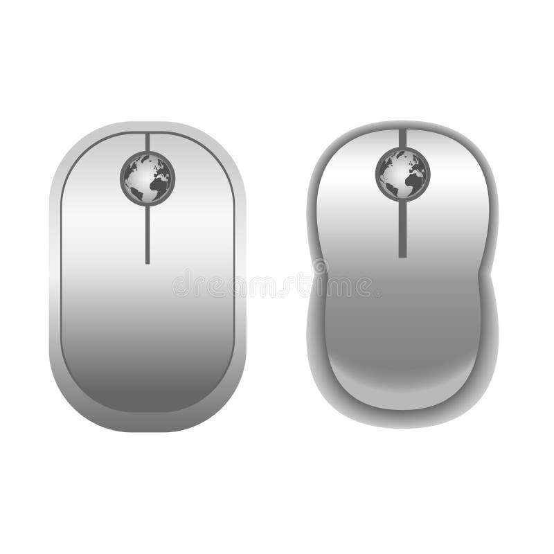 Computer White Mice with Globe Stock Vector - Illustration of earth, business: 53561944