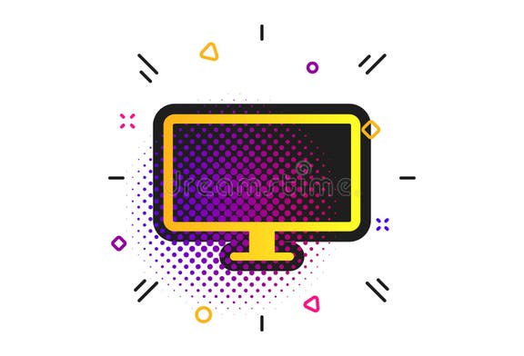 Computer Widescreen Monitor Sign Icon. Vector Stock Vector ...