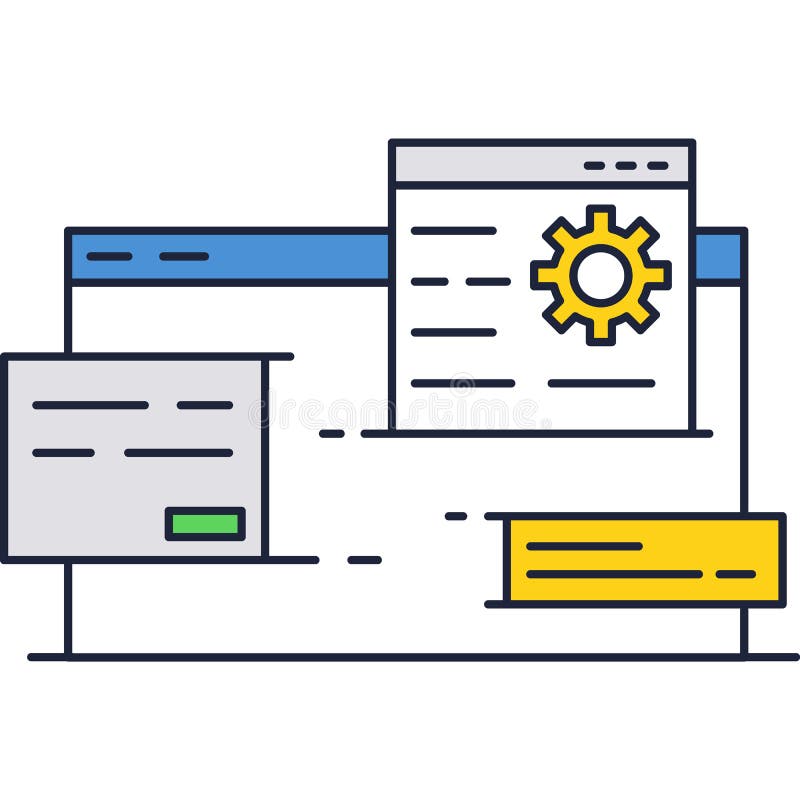 Window Interface Template. Windows Browser Blank Page Stock Vector - Illustration of desktop ...