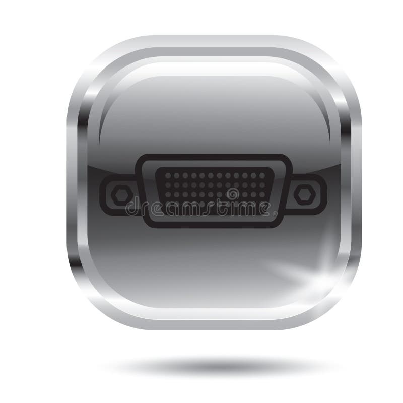 Computer Wire Port. Vector Illustration Decorative Design Stock Vector ...