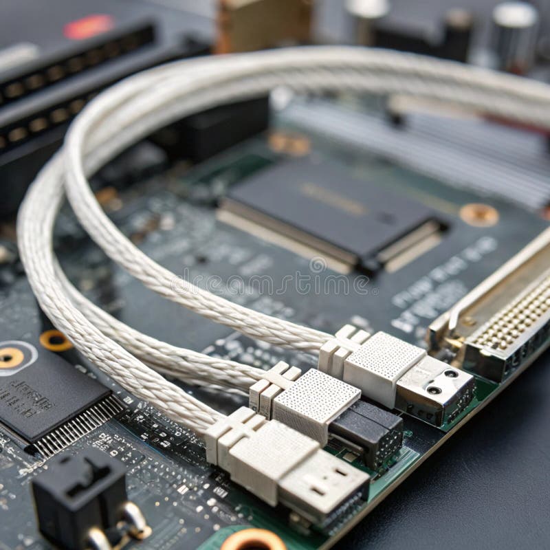 Computer Wire Texture Close-up Stock Illustration - Illustration of ...