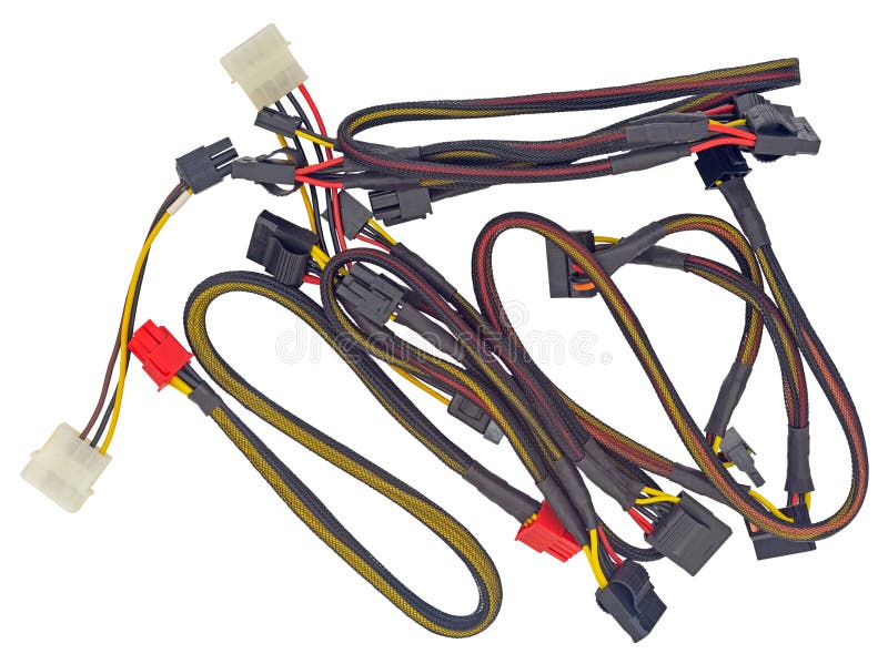 Computer Wireharness with Connector Isolated on White Stock Image ...