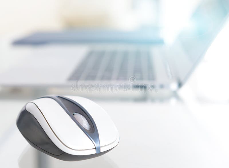 Computer Wireless Mouse Front View, Isolated on White or Transparent ...