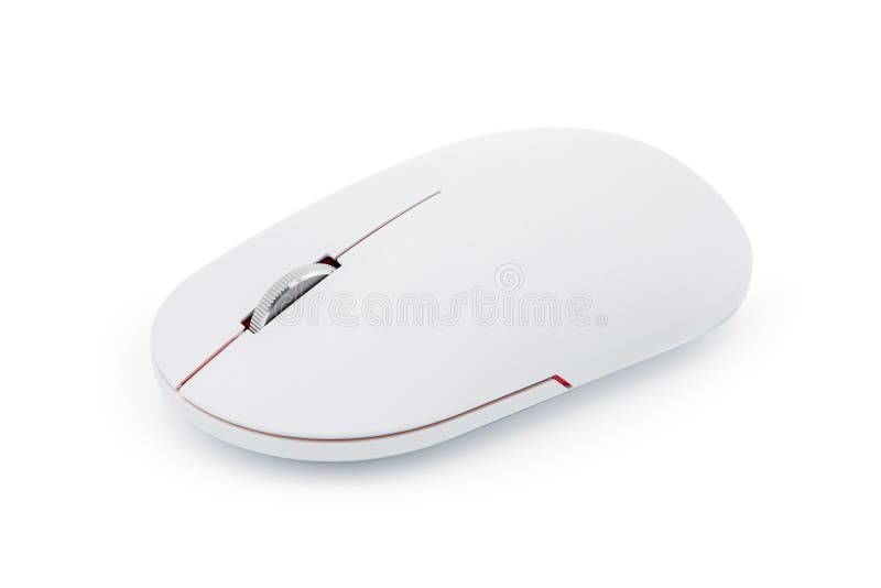 Computer Wireless Mouse Isolated on White Background. Stock Image ...