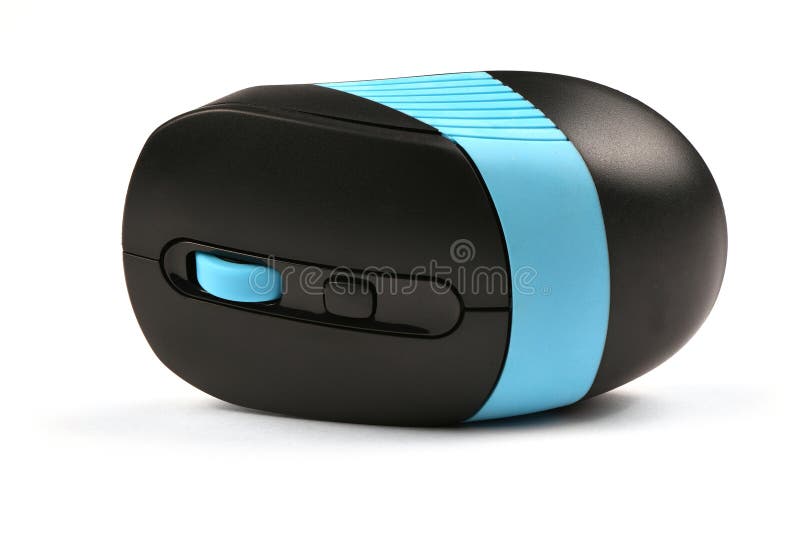 Computer Wireless Mouse on a White Background. Side View Stock Photo ...