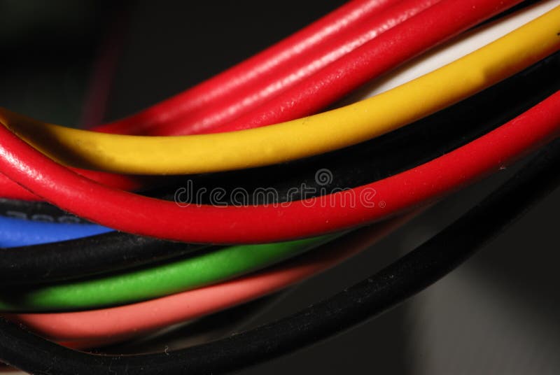 Computer Wires stock image. Image of computer, wire, macro - 3938615