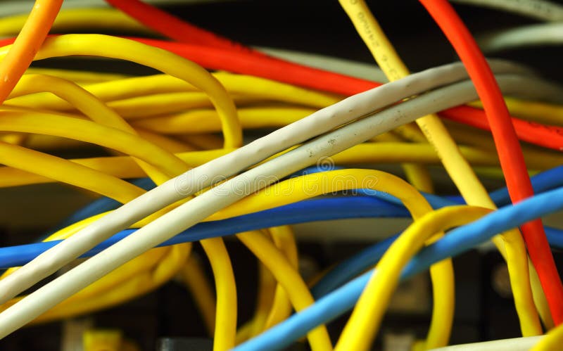Computer wires stock image. Image of server, communication - 64466651