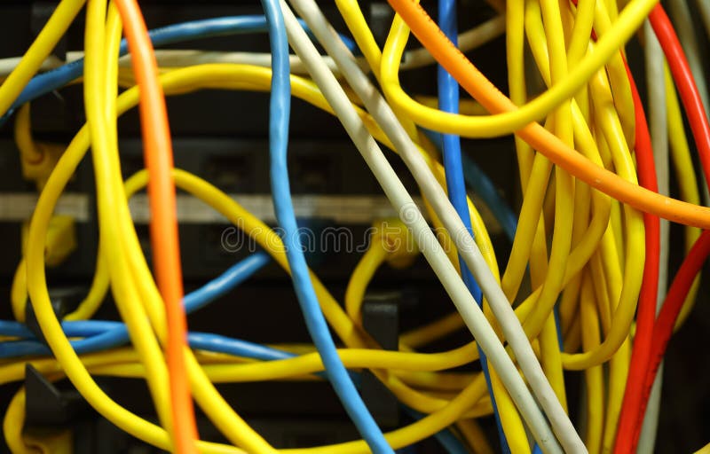 Ethernet Computer Network Cables Stock Image - Image of broadband ...