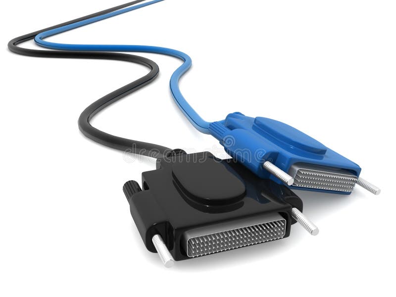 Computer wires stock vector. Illustration of connection - 28757109