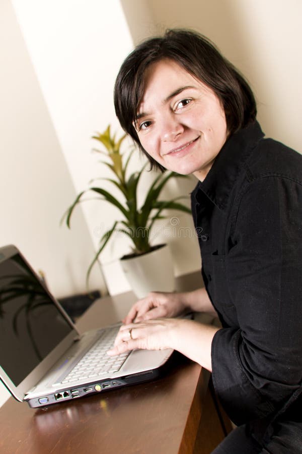 Computer women stock image. Image of shot, human, table - 4426373