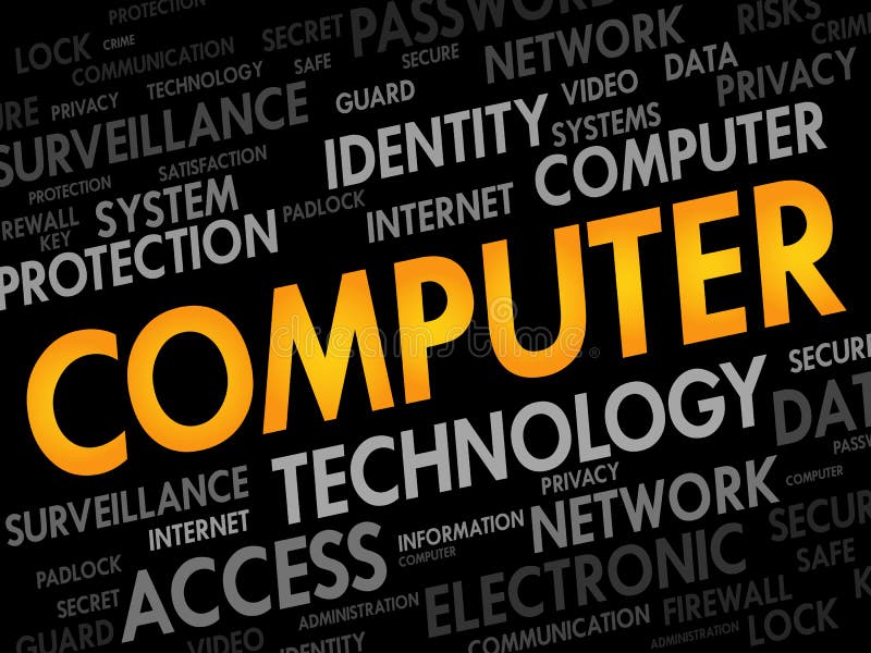 COMPUTER word cloud stock illustration. Illustration of providers ...