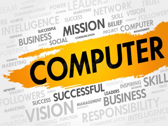 COMPUTER word cloud stock illustration. Illustration of accessibility ...