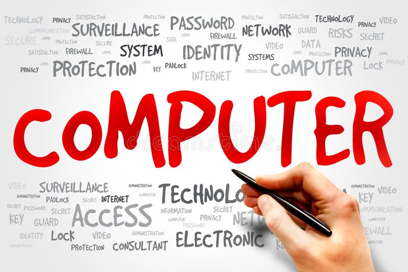 COMPUTER stock image. Image of online, client, hand, collage - 57689305