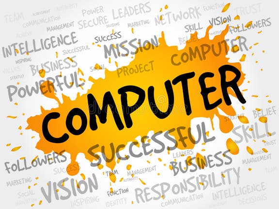COMPUTER word cloud stock illustration. Illustration of hardware ...
