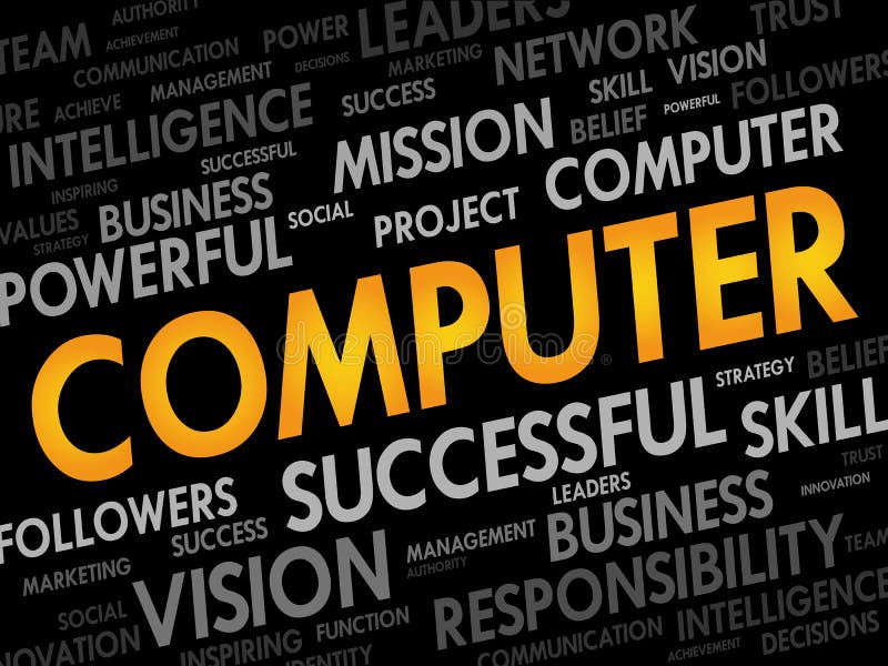COMPUTER word cloud stock illustration. Illustration of providers ...