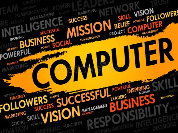 COMPUTER word cloud stock illustration. Illustration of concept - 200167213