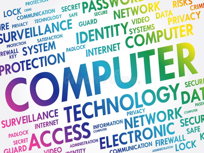 COMPUTER Word Cloud Collage Stock Illustration - Illustration of online ...