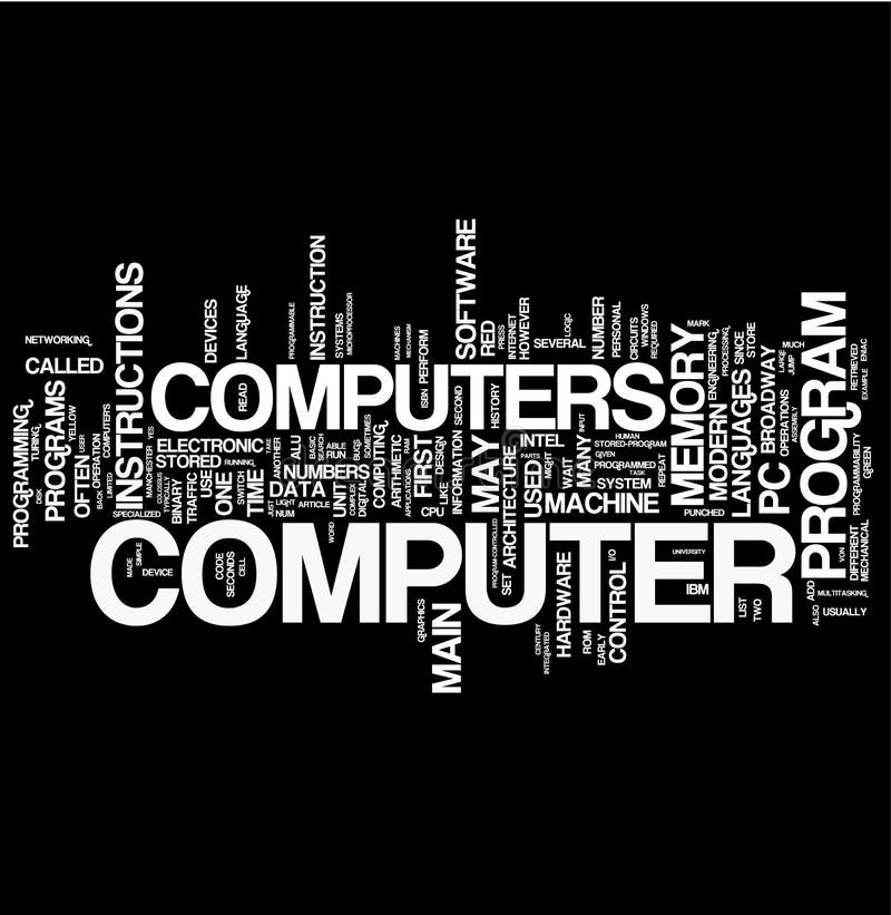 Computer word collage stock illustration. Illustration of design - 10978759