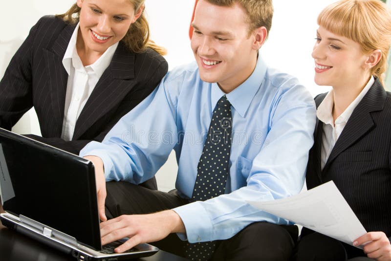 Computer work stock image. Image of occupation, business - 12270805