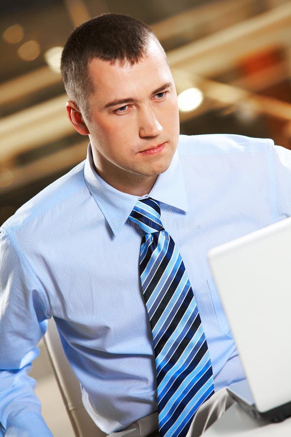 Computer work stock image. Image of confident, boss, caucasian - 17572409