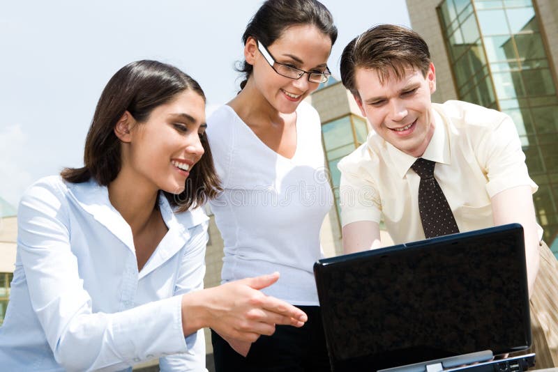 Computer work stock image. Image of businessman, female - 6006821