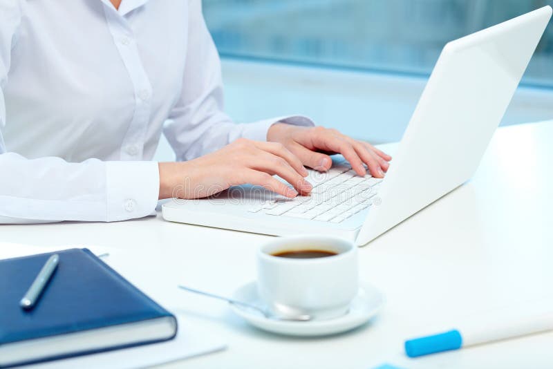 Computer work stock image. Image of adult, female, project - 33212243