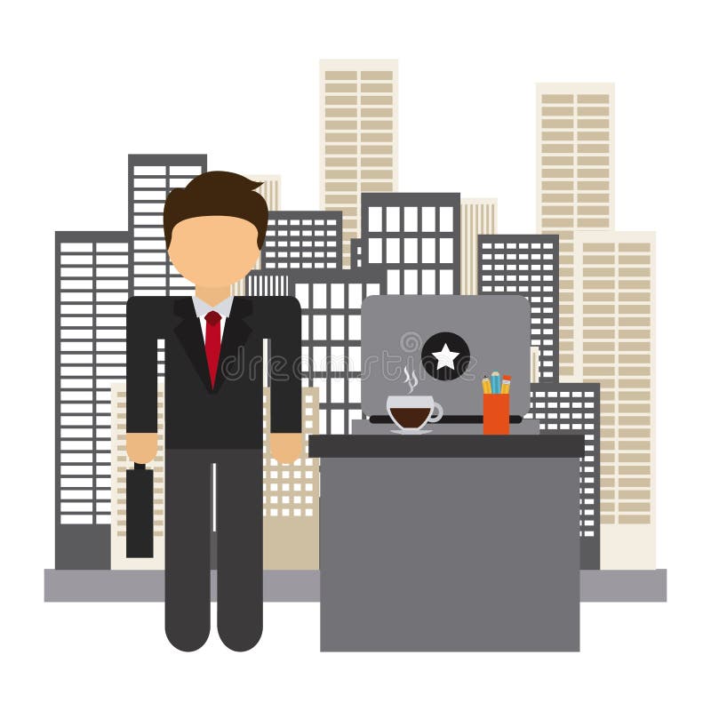 Computer work stock vector. Illustration of strategy - 59060807