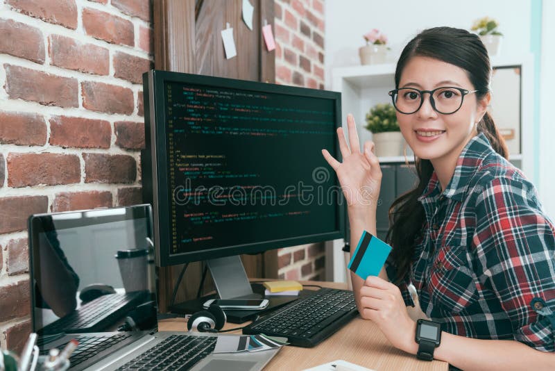 Computer Worker Development Programming System Stock Image - Image of ...