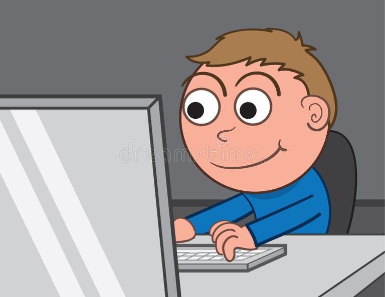 Boy Typing Keyboard Stock Illustrations – 237 Boy Typing Keyboard Stock ...