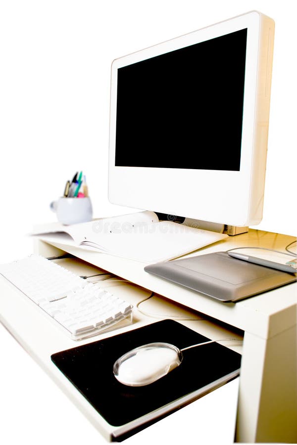 Computer workstation stock photo. Image of space, sleek - 7932396