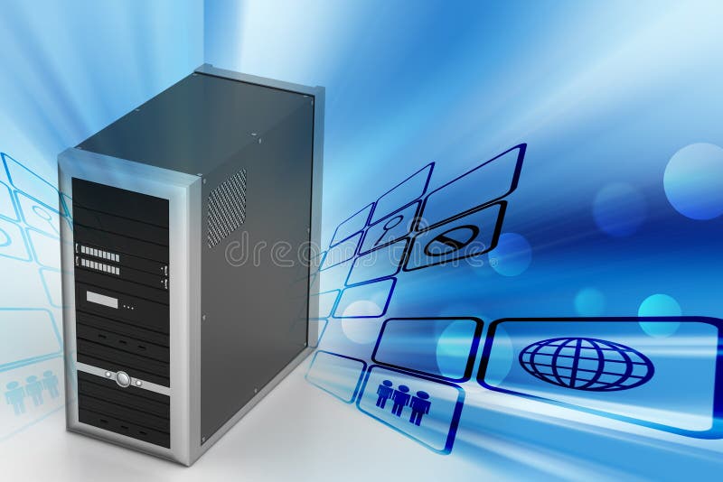 Computer workstation stock illustration. Illustration of digital - 76360183