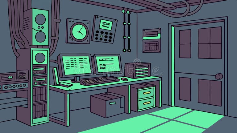 Computer Workstation Setup, Office Space and Technology, Desk Scene ...