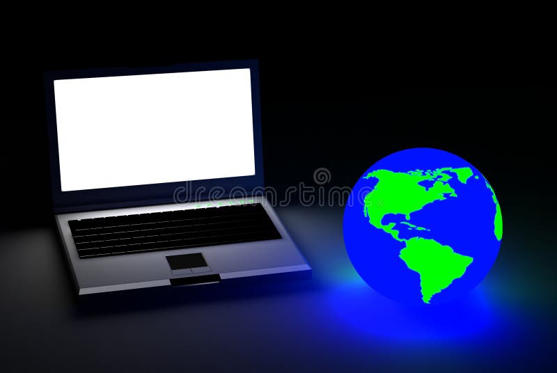 Computer world stock illustration. Illustration of planet - 3159575