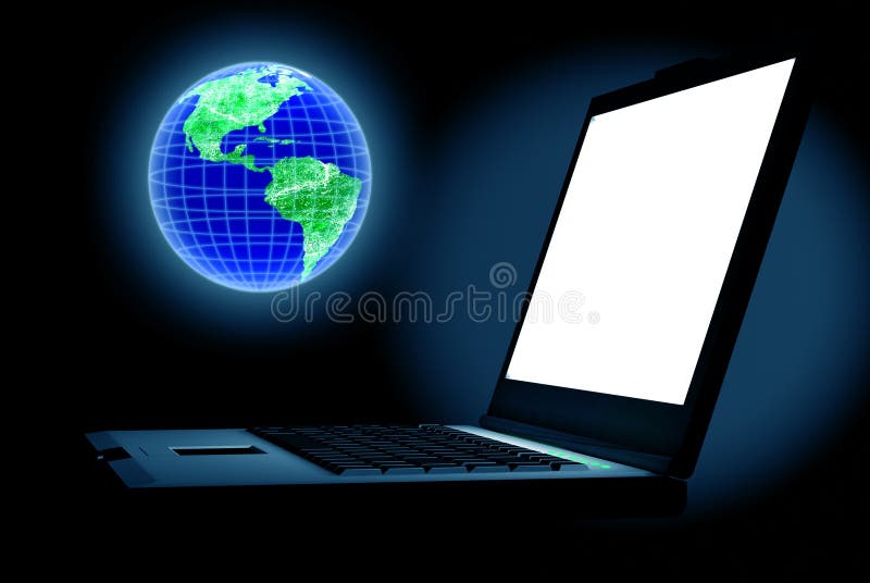 All world in your laptop stock illustration. Illustration of game - 2484383