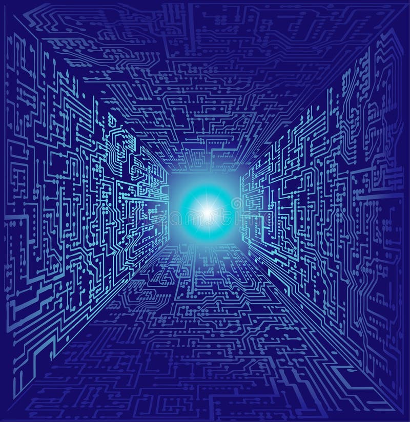 Computer world stock vector. Illustration of data, abstract - 4342391