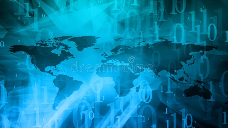 Computer World Data Processing Stock Illustration - Illustration of ...