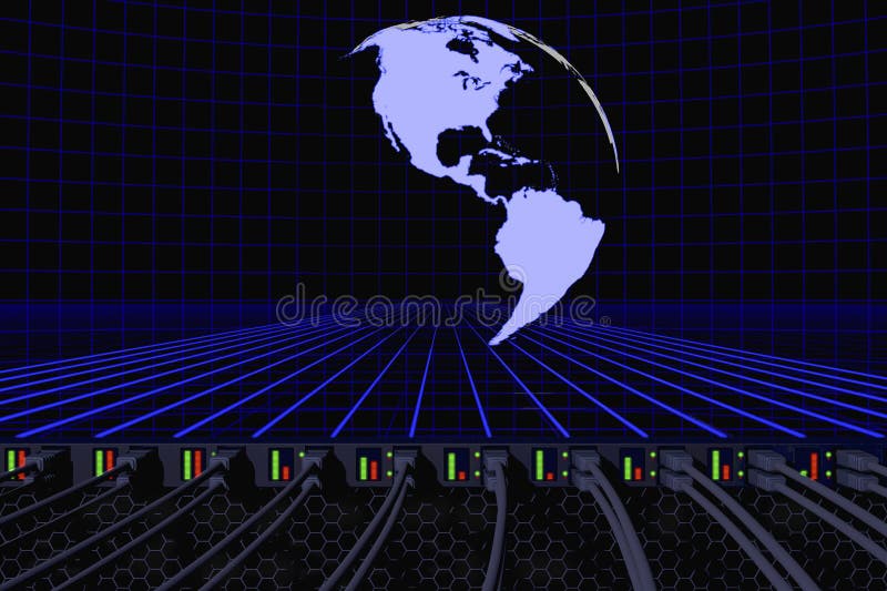 Computer world stock illustration. Illustration of stream - 77777357