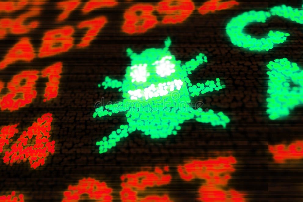 Cyber Attack by Computer Worm Stock Photo - Image of privacy, noise ...