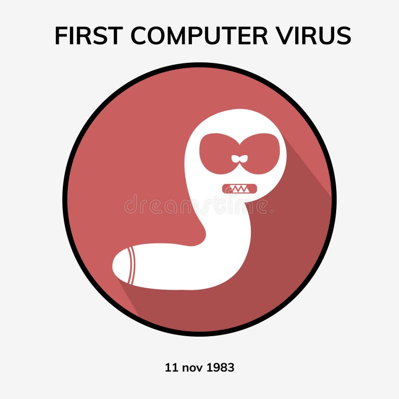 Computer worm icon stock illustration. Illustration of problem - 103742536
