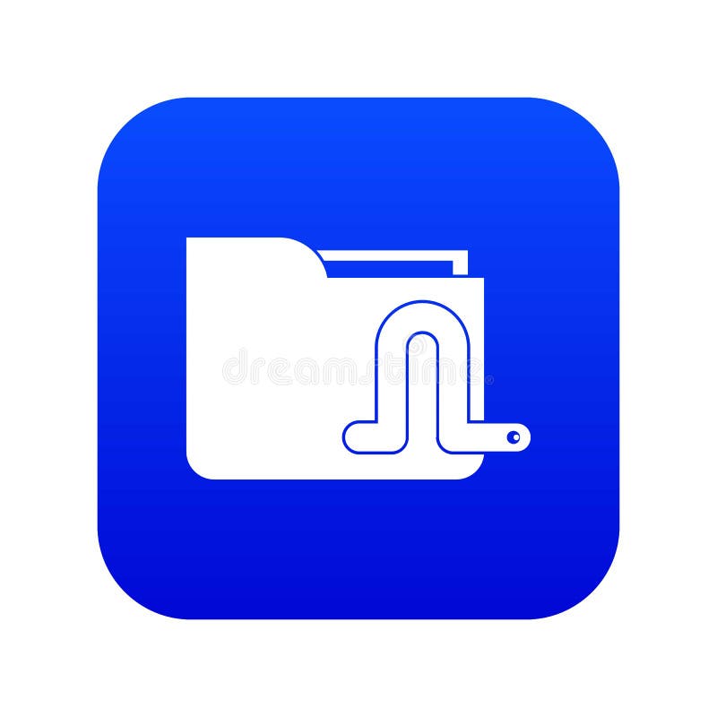 Computer Worm Icon Digital Blue Stock Vector - Illustration of business ...
