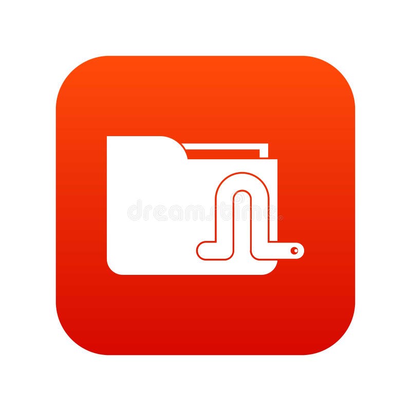 Computer Worm Icon, Outline Style Stock Vector - Illustration of ...